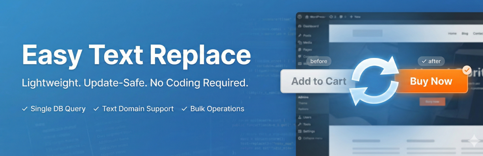 Easy Text Replace – Change Text Without Code – FAIR